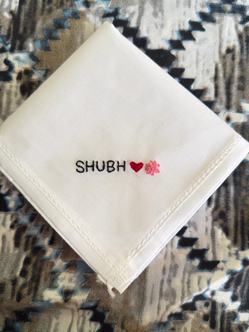 Customise Name Embroidery Handkerchief – Frocks collection